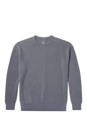 Rick Owens Jumbo Ribbed Virgin Wool Sweater - Gray