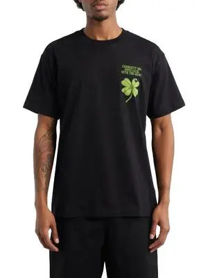 Carhartt Work In Progress Clover Organic Cotton Graphic T-shirt - Black