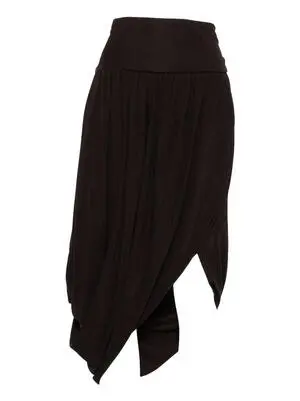 Alaïa Twisted Midi Skirt - Brown