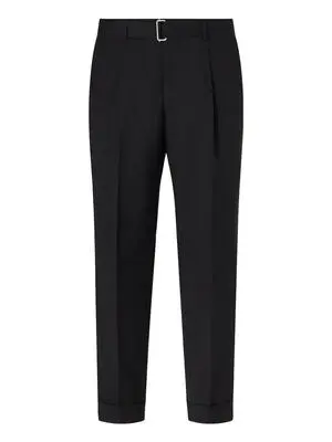 Officine Générale Hugo Straight-leg Virgin Wool Suit Trousers - Black