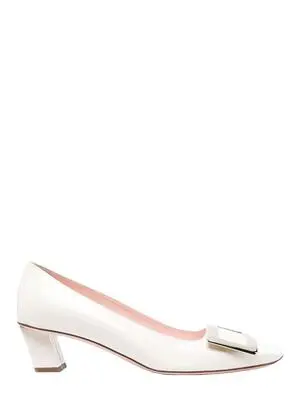 ROGER VIVIER Belle Vivier Block Heel Pumps - White