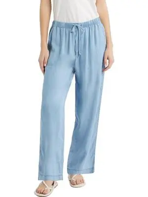 BEACHLUNCHLOUNGE Isabeli Chambray Drawstring Pants - Light Wash