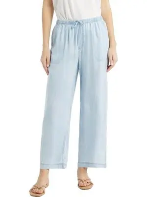 BEACHLUNCHLOUNGE Asthin Chambray Drawstring Pants - Bleach Wash