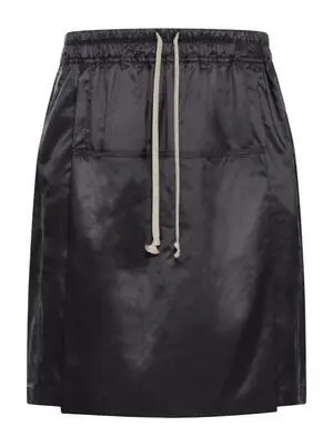MONCLER + RICK OWENS Nylon Midi Skirt - Black