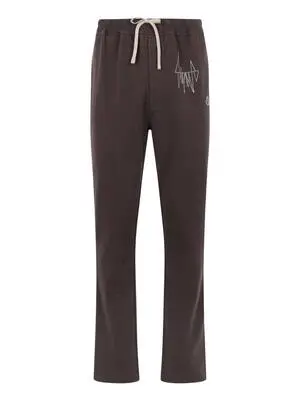 MONCLER + RICK OWENS Jogging Trousers With Logo - Brown