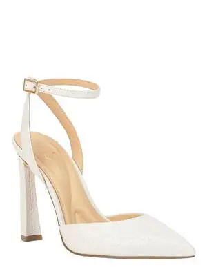 Jessica Simpson Ocanna Ankle Strap Pointed Toe Pumps - Bright White