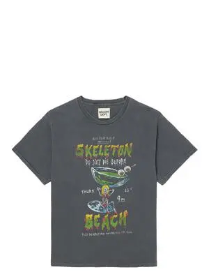 GALLERY DEPT. Don't Die Printed Distressed Cotton-jersey T-shirt - Gray