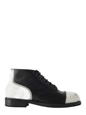 Enfants Riches Déprimés Charlie Painted Leather Lace-up Boots - Black