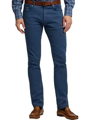 Ralph Lauren Purple Label Five-pocket Stretch Twill Pants - Soft Blue