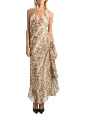 Bardot Cyrel Snakeskin Print Maxi Dress - Snake Skin