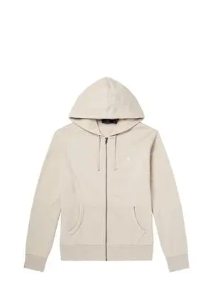 Polo Ralph Lauren Logo-embroidered Zip-up Hoodie - Gray
