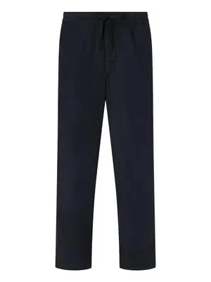 Officine Générale Peterson Tapered Pleated Drawstring Trousers - Black