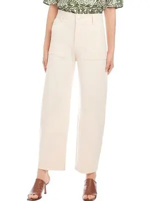 Fifteen Twenty Stevie High-waist Barrel Leg Pants - Cream