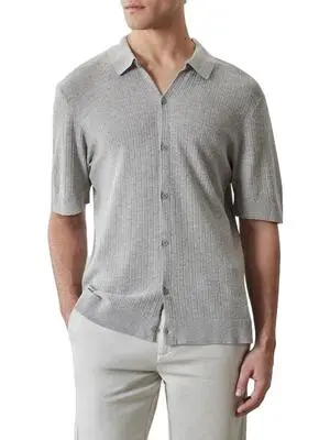 Robert Barakett Kestrel Short Sleeve Cardigan - Grey