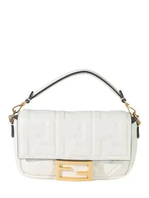 Fendi Nappa Ff 1974 Embossed Baguette Bag - White