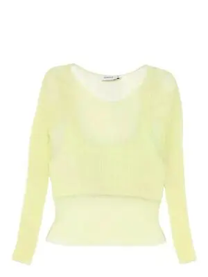 Simkhai Long-sleeve Sheer Top - Green