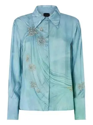 Pinko Trompe L'oeil Print Shirt - Blue