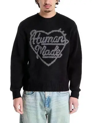 HUMAN MADE Heart Knit Sweater - Black