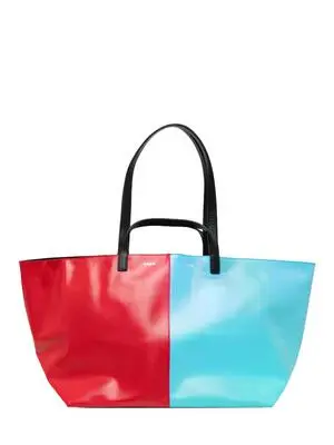 CAHU Colour-block Tote Bag - Red