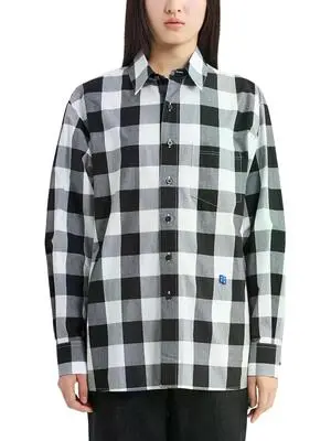 ADER ERROR Checkered Chest-pocket Shirt - White