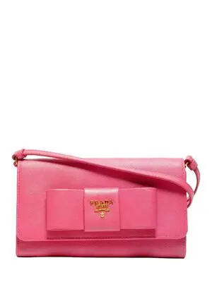 Prada 2015-2025 Ribbon Crossbody Bag - Pink