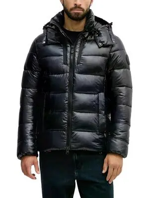 SAVE THE DUCK Hooded Padded Jacket - Black