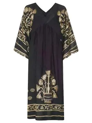 Greek Archaic Kori Crete Dress - Black