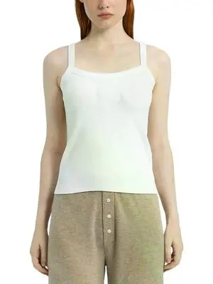 DL1961 Ribbed Tank Top - White