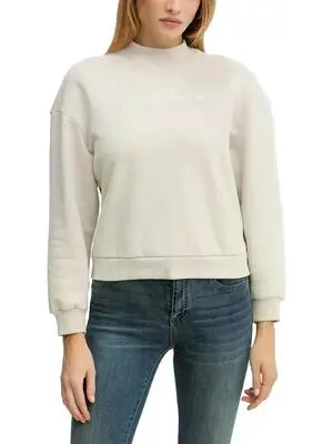 Armani Exchange High-neck Logo Sweatshirt - Neutrals