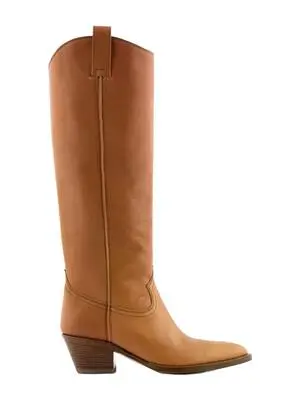 BUTTERO® Annie Pull-tab Knee-high Cowboy Boots - Brown