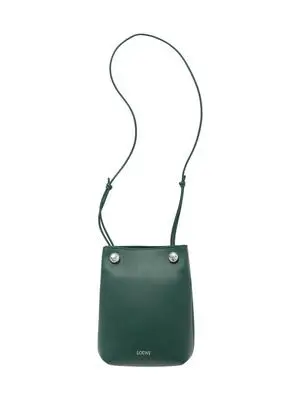 Loewe Pebble Embellished Leather Shoulder Bag - Green