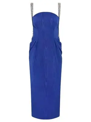 Rebecca Vallance Strap-embellished Midi Dress - Blue