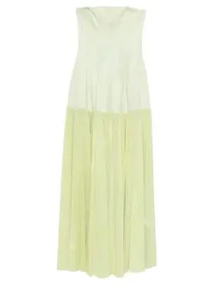 SIMKHAI Strapless Pleated Maxi Dress