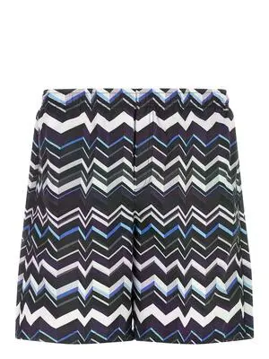 Missoni Zigzag-pattern Swim Shorts - Black