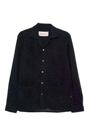 BAZISZT Eyelet-detail Shirt - Black