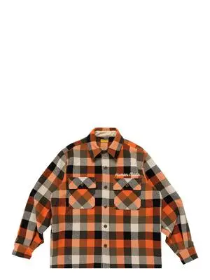 HUMAN MADE Wool Check Shirt Jacket - Orange