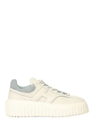 Hogan Hogan H-Stripes Hammered Leather Sneakers Gnawed Blue