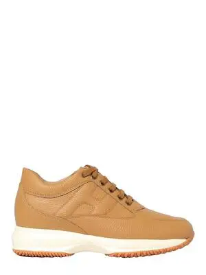 Hogan Lace-Up Sneakers Camel