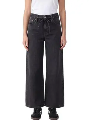 LEVI'S Levi's Tie Detailed High Rise Wide Leg Denim Jeans Denim