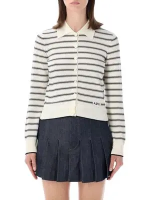 A.p.c. Striped Pullover - Ecru