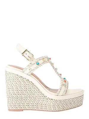 Carvela Sorella Faux-leather Wedge Sandals - Bone