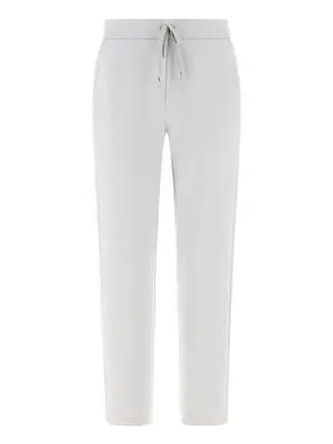 Boggi Milano Scuba Tech-patch Cotton-jersey Trousers - Ice