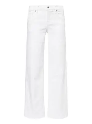 FRAME Le Slim Palazzo Low-rise Jeans - White