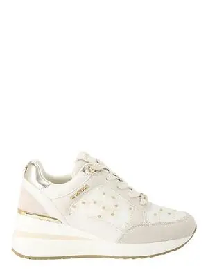 Carvela Faux-leather And Mesh Trainers - White