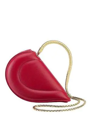 BVLGARI Serpenti Cuoricino Mini Top Handle Bag - Red