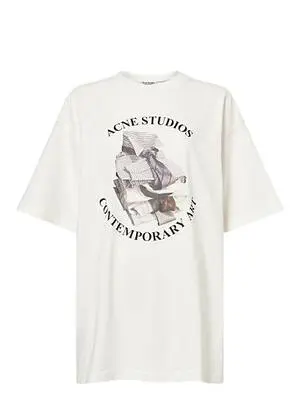 Acne Studios Graphic-print Cotton-jersey T-shirt - Off White