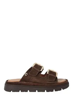 Carvela Pavilion Suede Sandals - Dark Brown