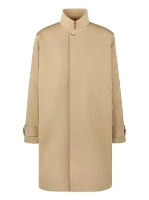TOD'S Gabardine Trench Coat - Grey