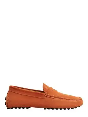 TOD'S Gommino Suede Loafers - Orange