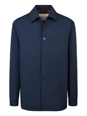 TOD'S Technical Fabric Shirt Jacket - Blue